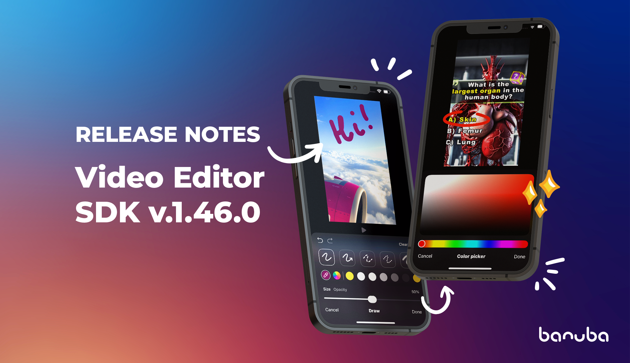 Video Editor SDK v1.46.0: Finger Drawing & Updated UI